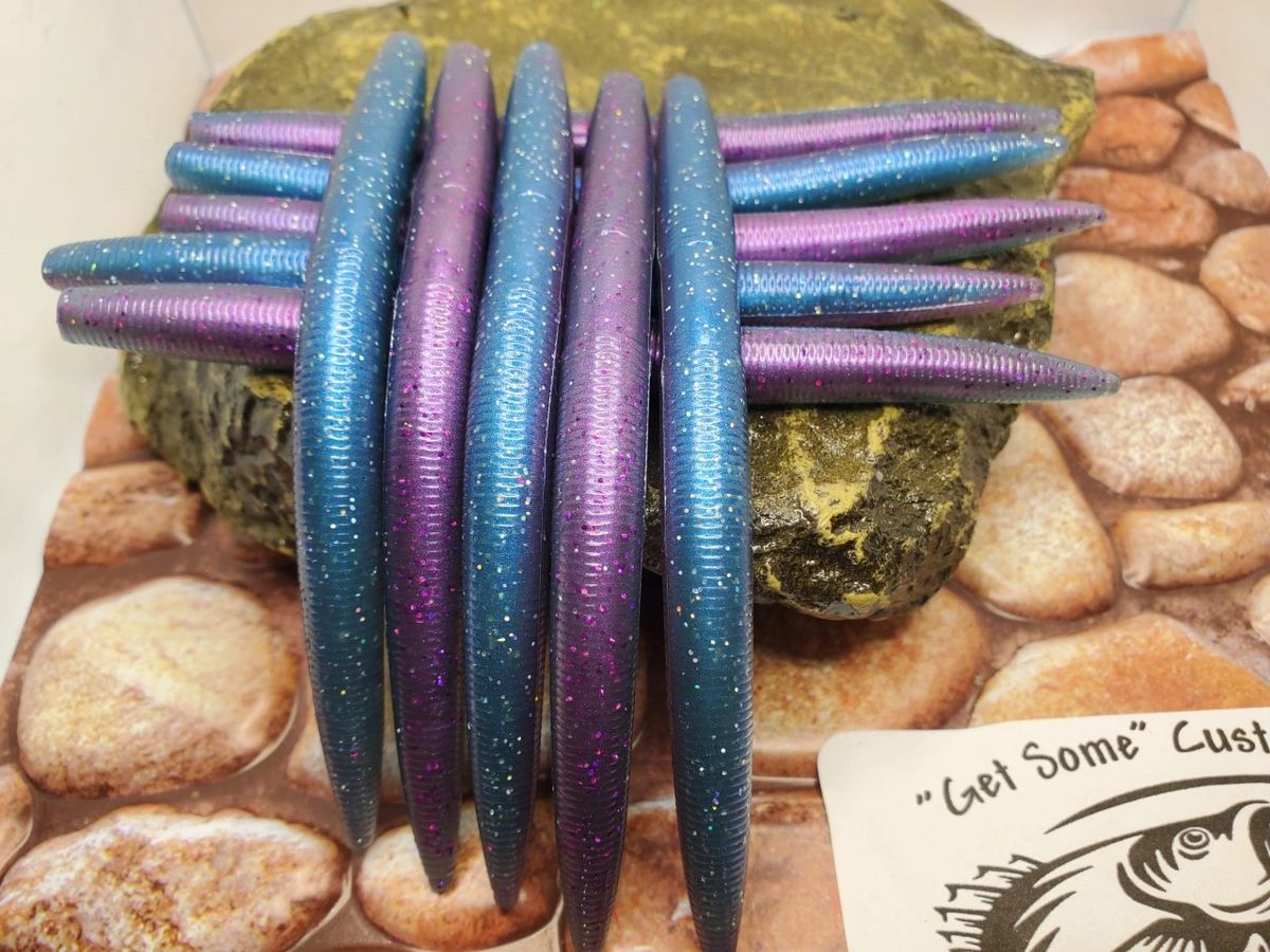 5" Senko - style stick worm- split, two color fishing bait | eBay