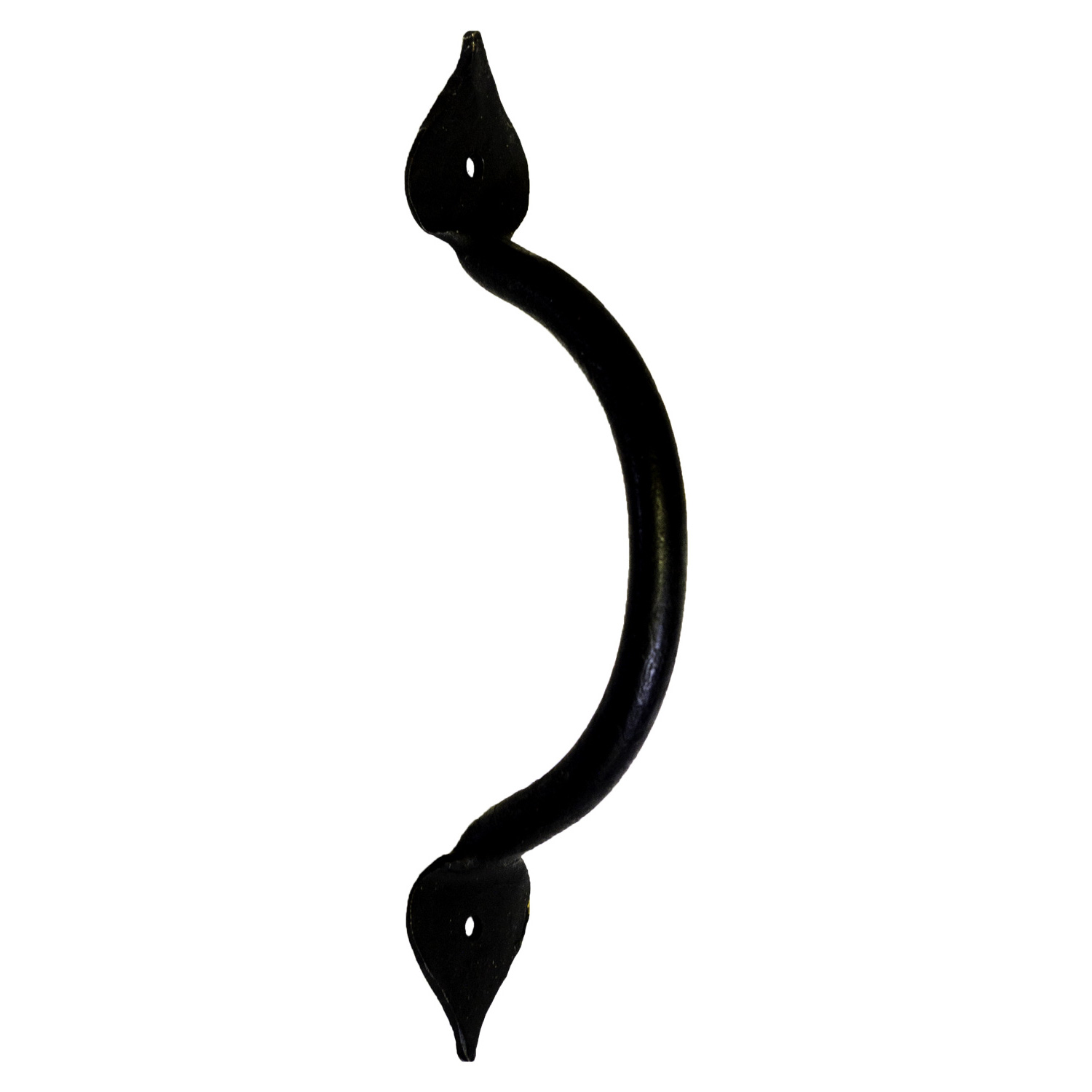 Wrought Iron Cabinet or Door Handle in Black Hand Made Pull Spade 6.75 ...