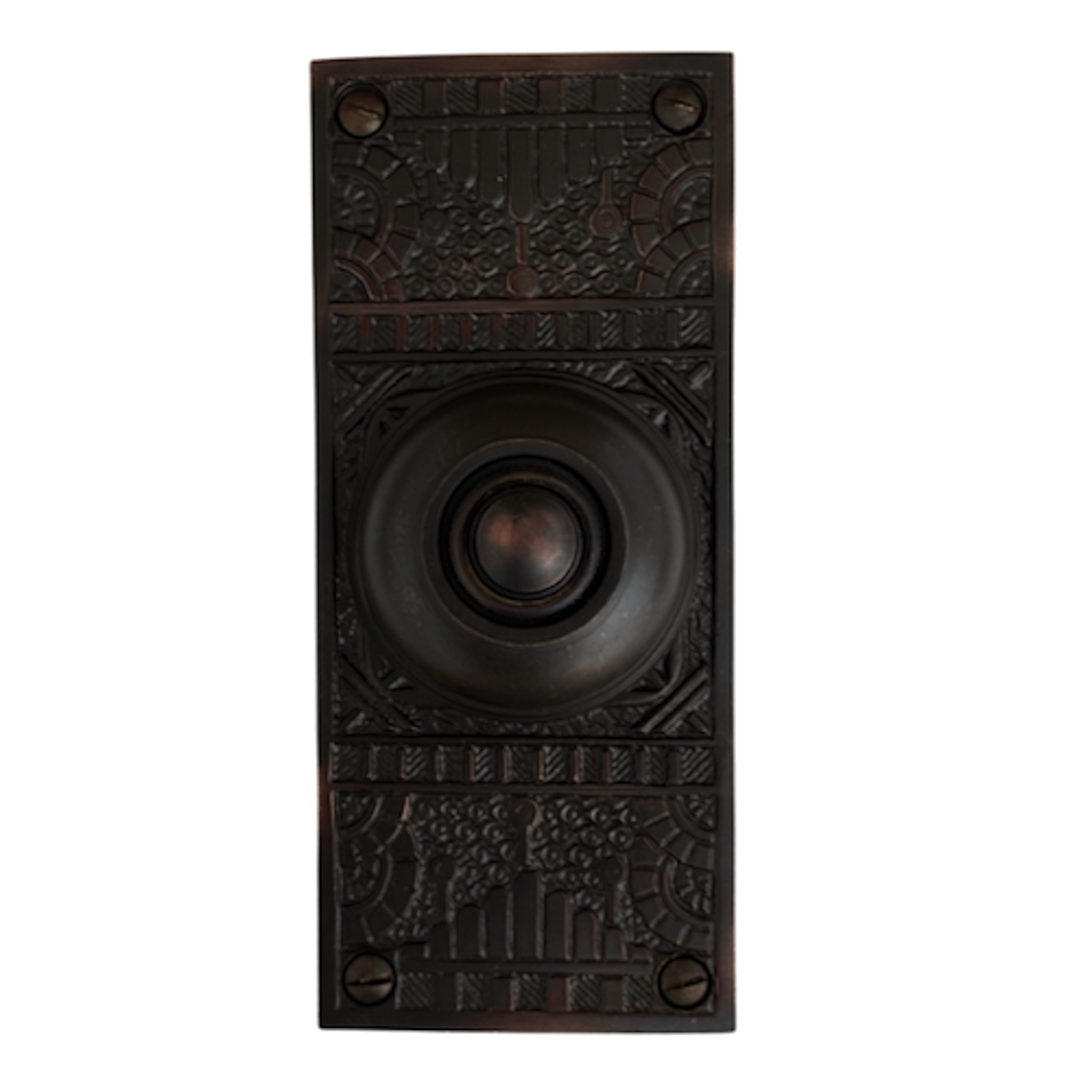 Victorian Style Push Button Brass Bronze or Highlighted Doorbell | eBay