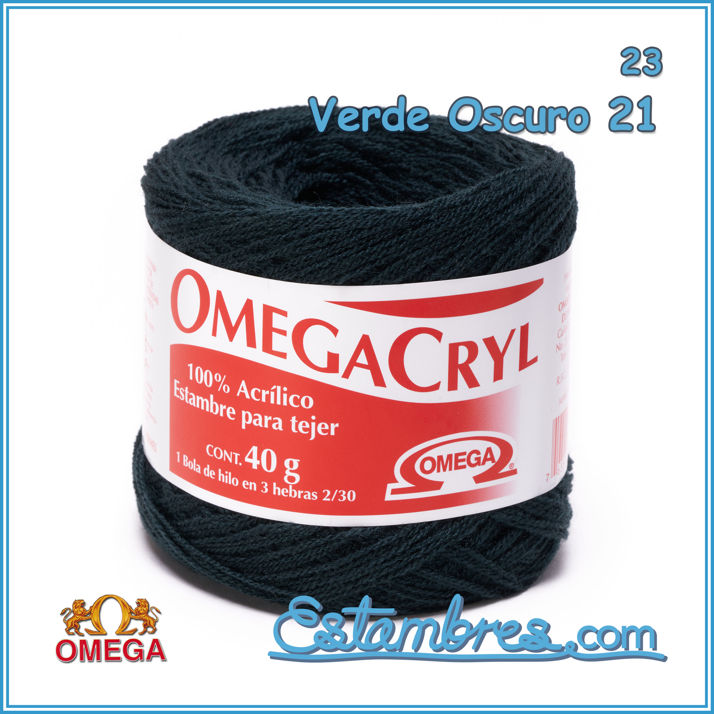 OMEGACRYL [40grs] by Omega - 3-Thread Yarn ideal for knitting and ...