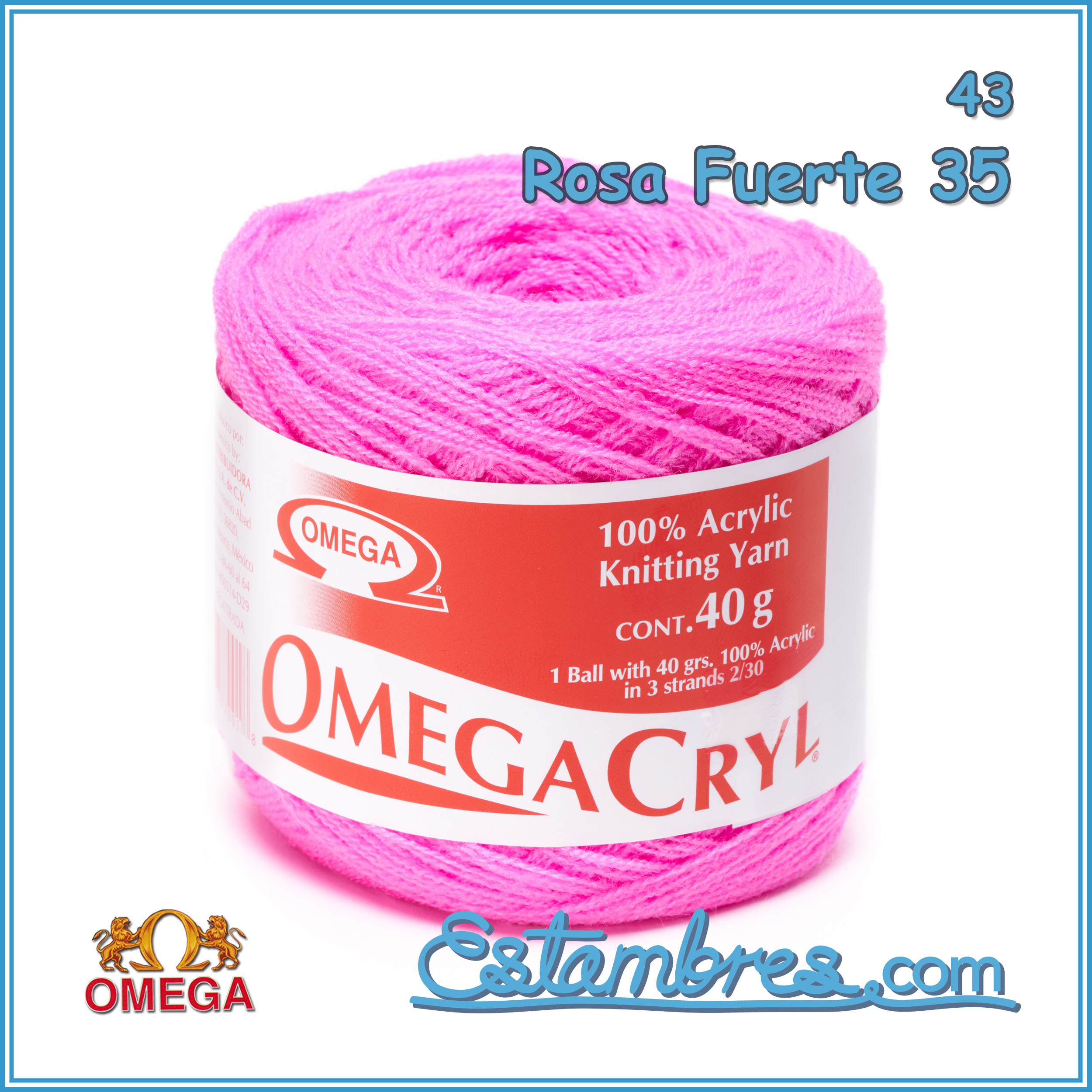 OMEGACRYL [40grs] by Omega - 3-Thread Yarn ideal for knitting and ...