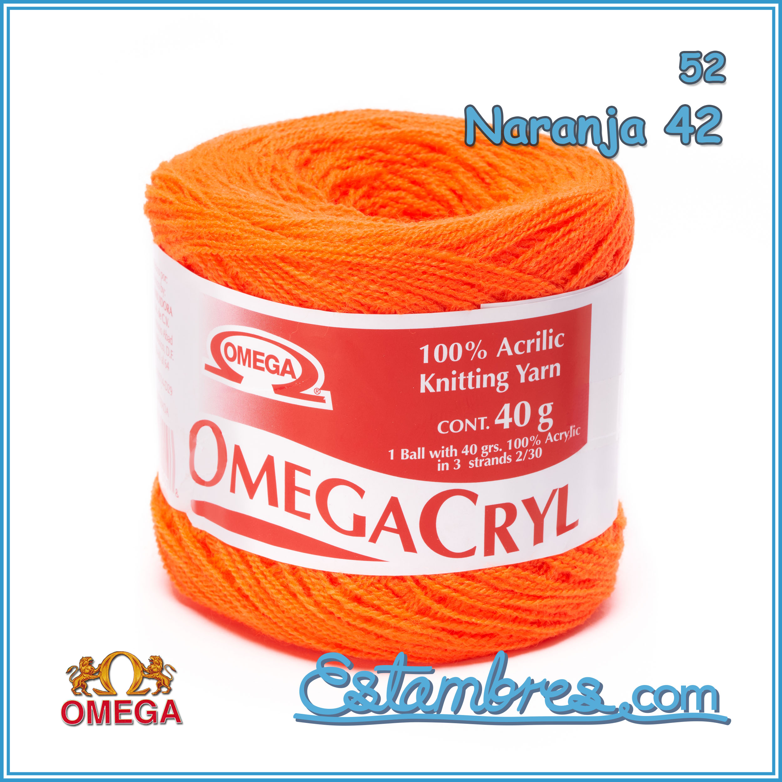 OMEGACRYL [40grs] by Omega - 3-Thread Yarn ideal for knitting and ...
