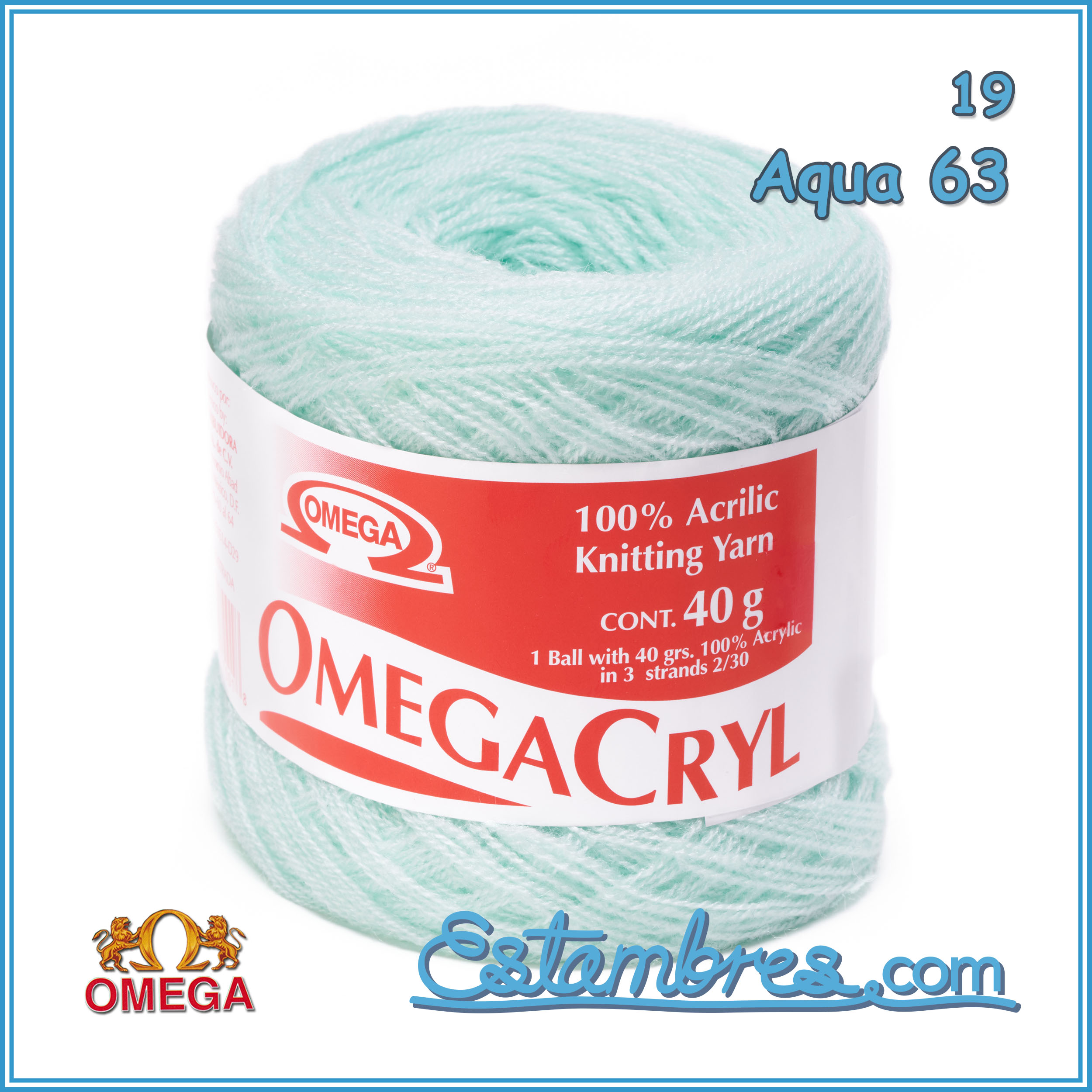 OMEGACRYL [40grs] by Omega - 3-Thread Yarn ideal for knitting and ...