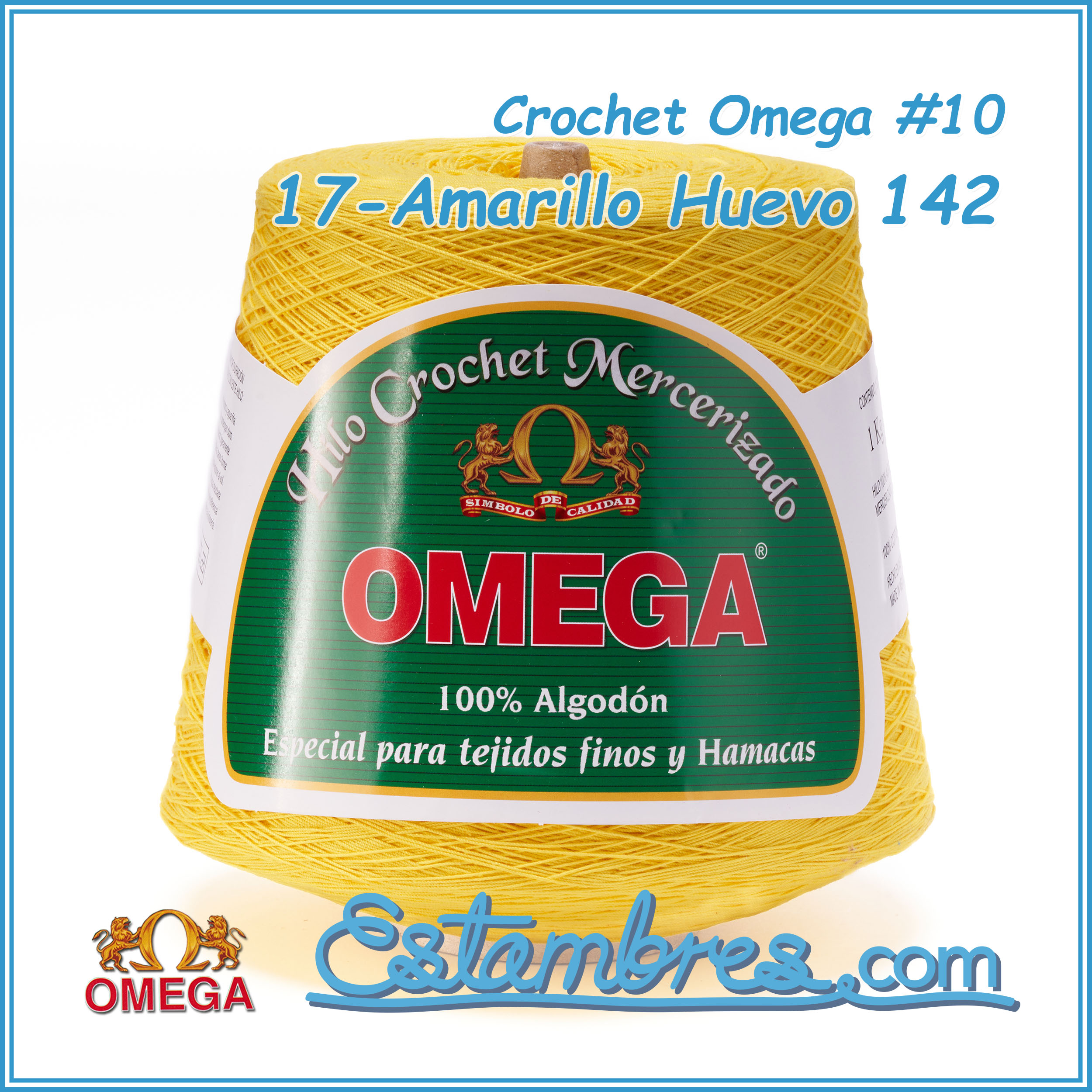 CROCHET OMEGA NO.10 [Cone 1kg] - 100% Mercerized Cotton Yarn for Fine ...