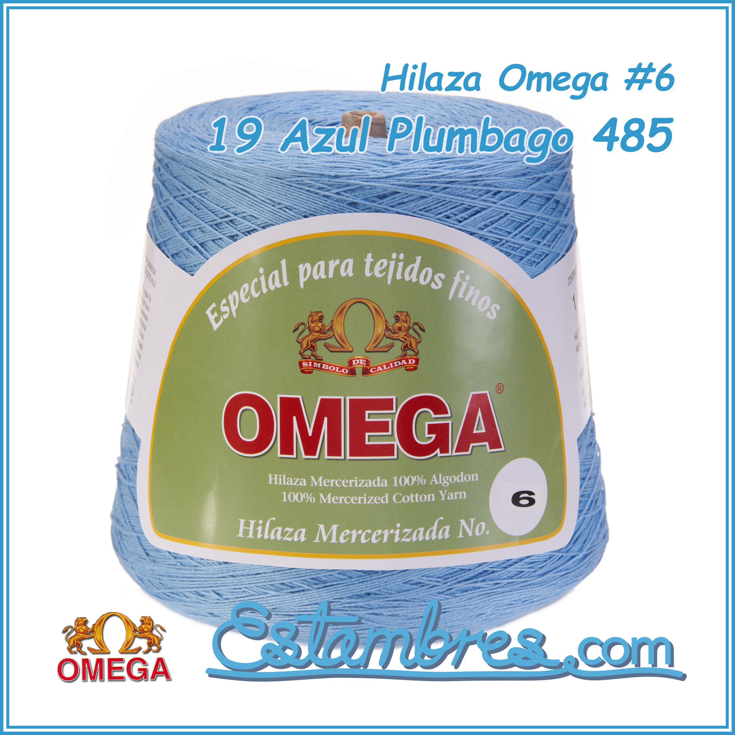 OMEGA NO.6 [Cone 1KG] by Omega - Soft Yarn 100% Mercerized Cotton Yarn ...