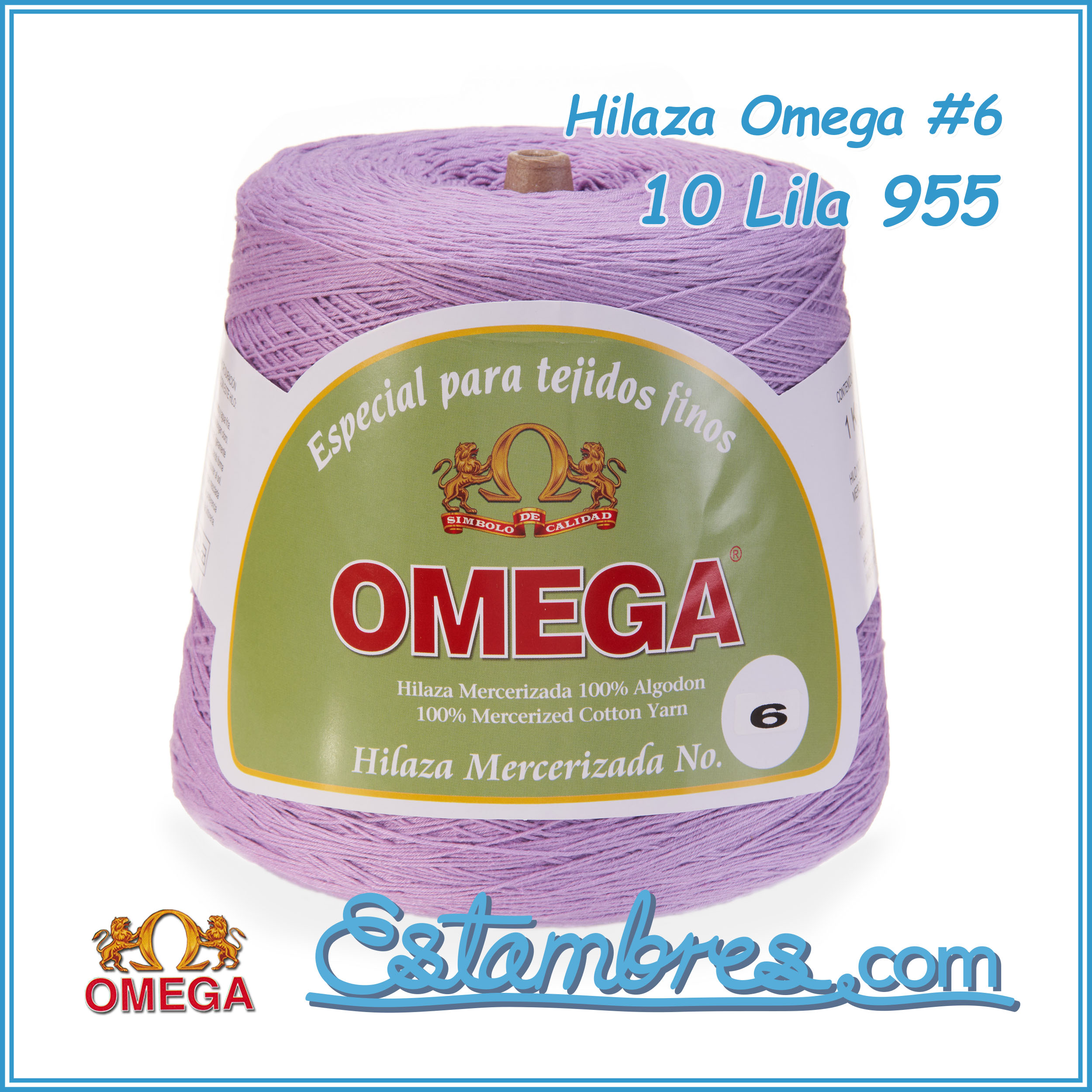 OMEGA NO.6 [Cone 1KG] by Omega - Soft Yarn 100% Mercerized Cotton Yarn ...