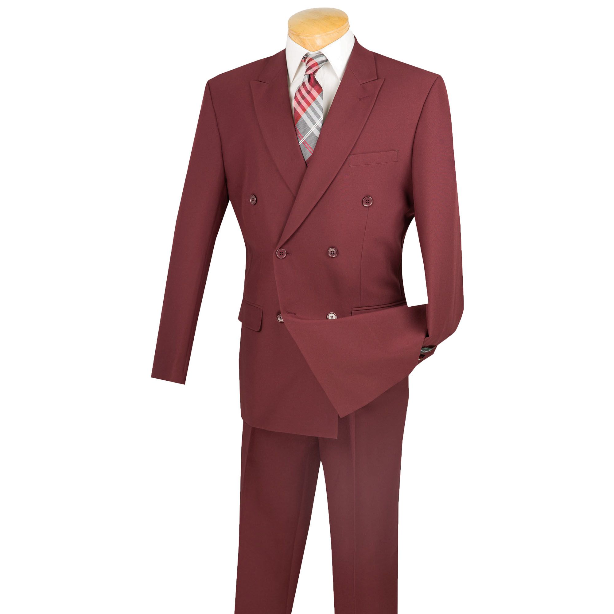 LUCCI Men's Double Breasted Classic Fit Poplin Polyester Suit NEW | eBay