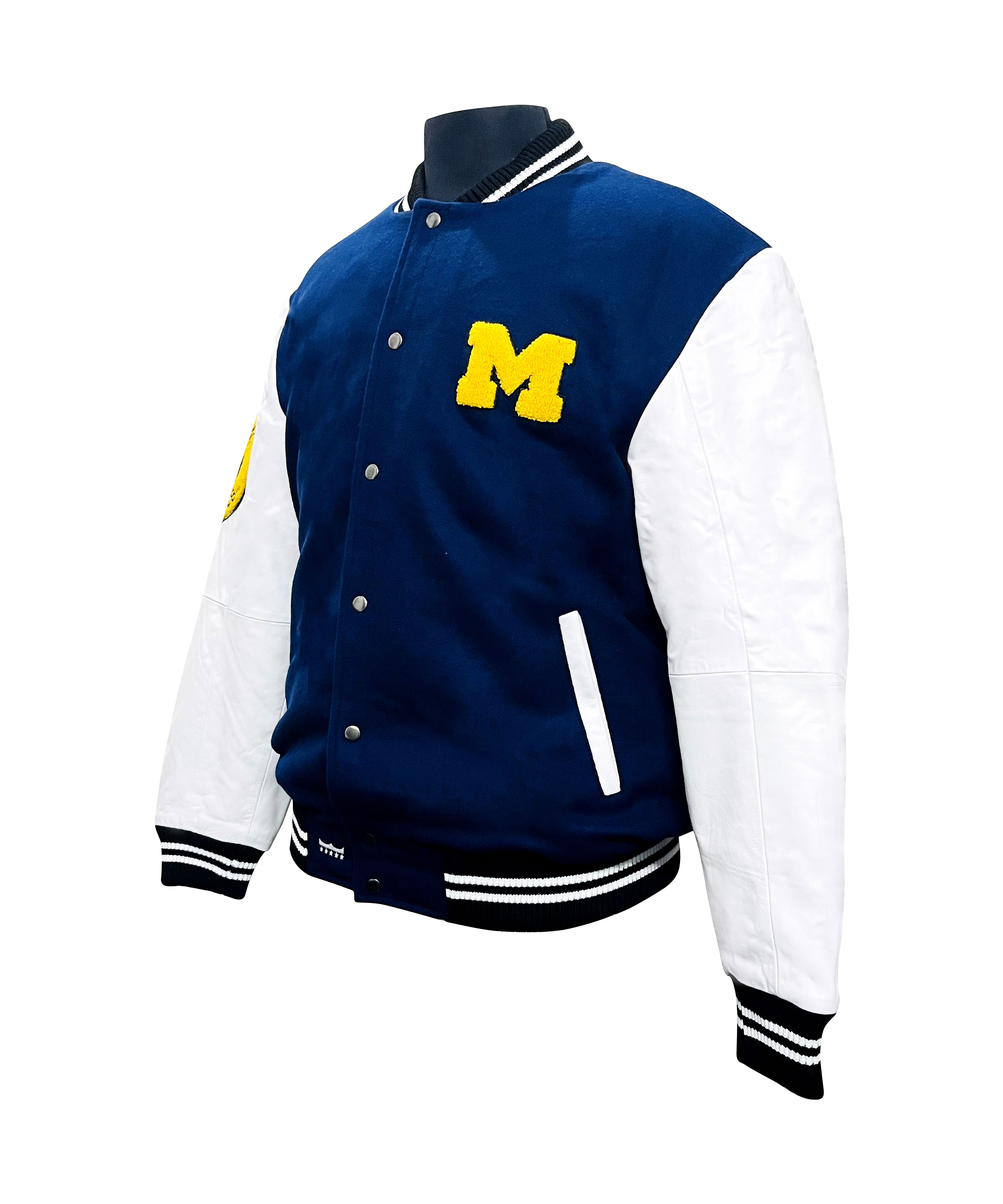 Franchise Club Mens College Graduate Wool Jacket Leather Sleeves | eBay