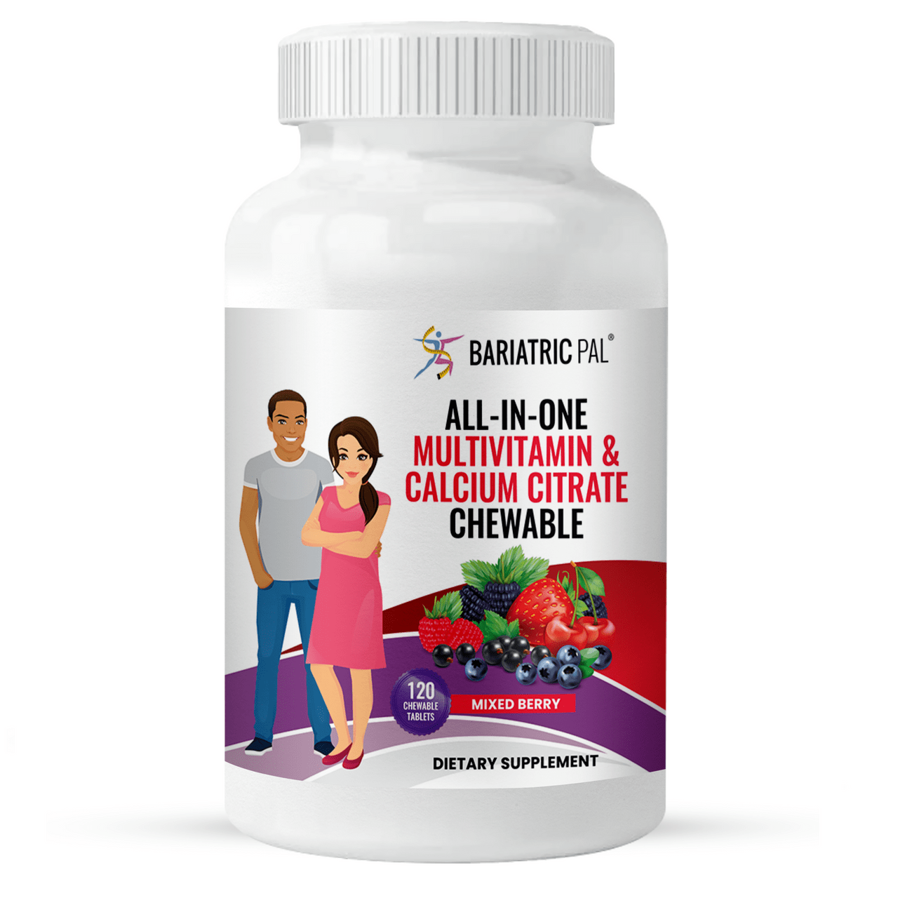 BariatricPal "ALL-IN-ONE" Chewable Multivitamin w/ Calcium & Iron ...