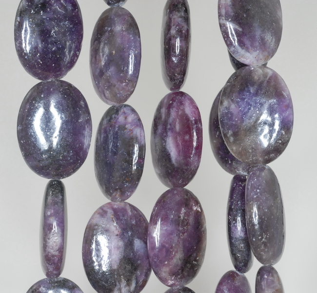 20X15MM Dark Purple Lepidolite Gemstone Grd AB Oval 7.5 inch (90187936 ...