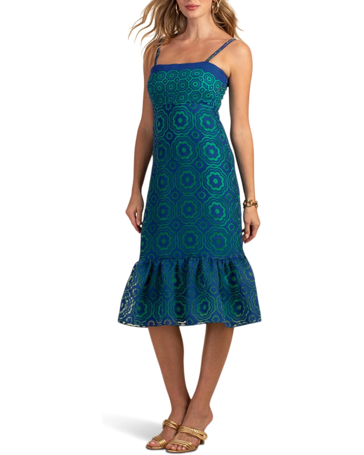 Trina Turk Majorelle Blue Aziza Dress Women Dresses | eBay