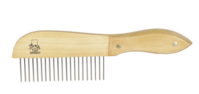Ultimate Coarse Comb 9 1/2" With Wooden Handle Dog Professsional ...