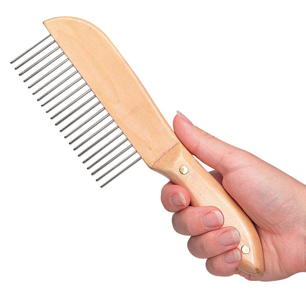 Ultimate Coarse Comb 9 1/2" With Wooden Handle Dog Professsional ...