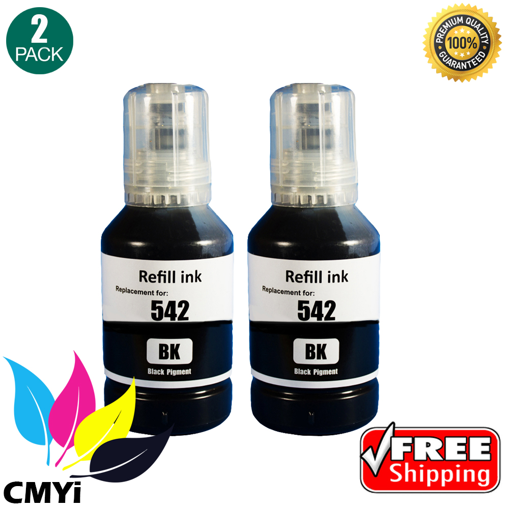 Compatible Ink Bottles for Epson T542 542 Black Color Combo Fits ...