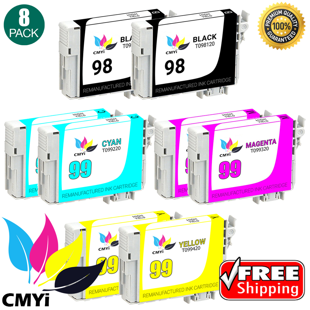98 99 Ink Cartridge for Epson T098 T099 Fits Artisan 700 710 725 730 ...