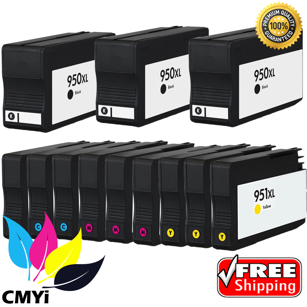 950XL 951XL Replacement Ink Cartridges for HP 950 951 XL Black Color ...