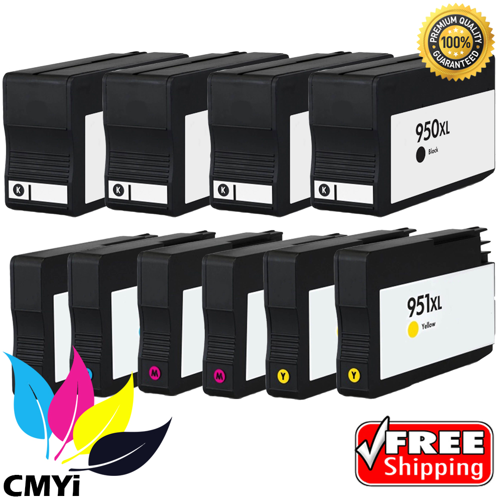 950XL 951XL Replacement Ink Cartridges for HP 950 951 XL Black Color ...