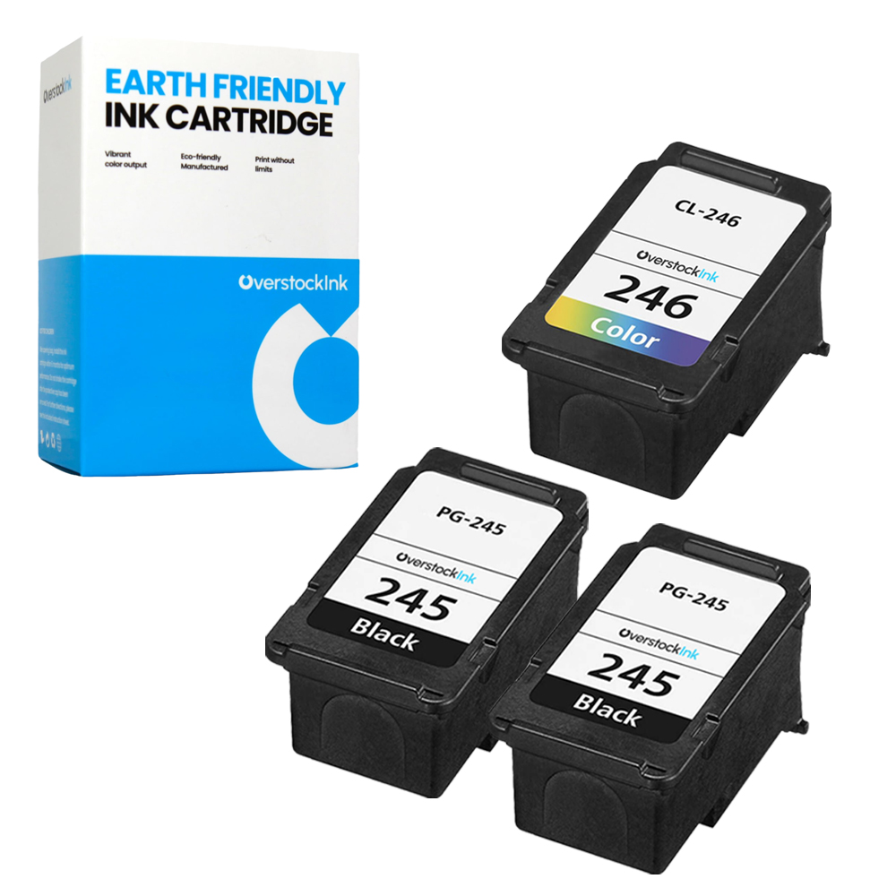3 Pack 245 and 246 Ink Cartridges for Canon PIXMA TS3322 TS3420 iP2820 ...