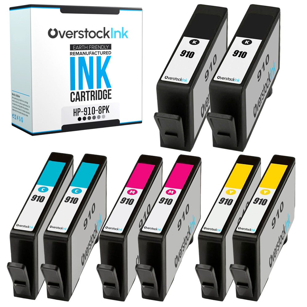 8PK 910 Printer Cartridges fits HP OfficeJet 8015, 8015e, 8017e, 8018 ...