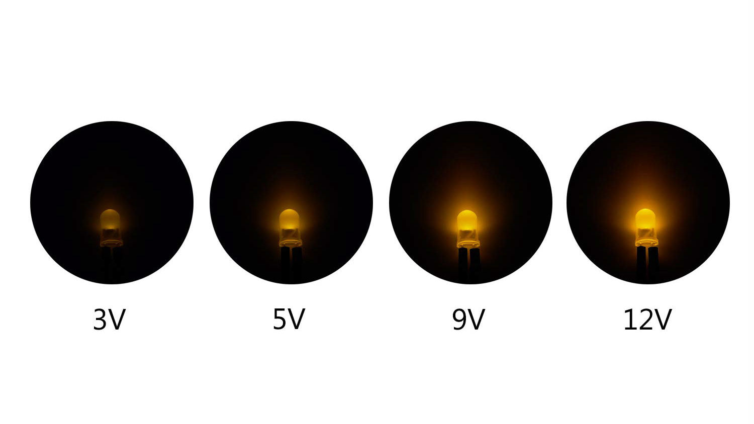 Hobby LED 8" Pre-Wired LEDs 3-12 Volt DC Pick COLOR + SIZE 1.8mm 3mm ...