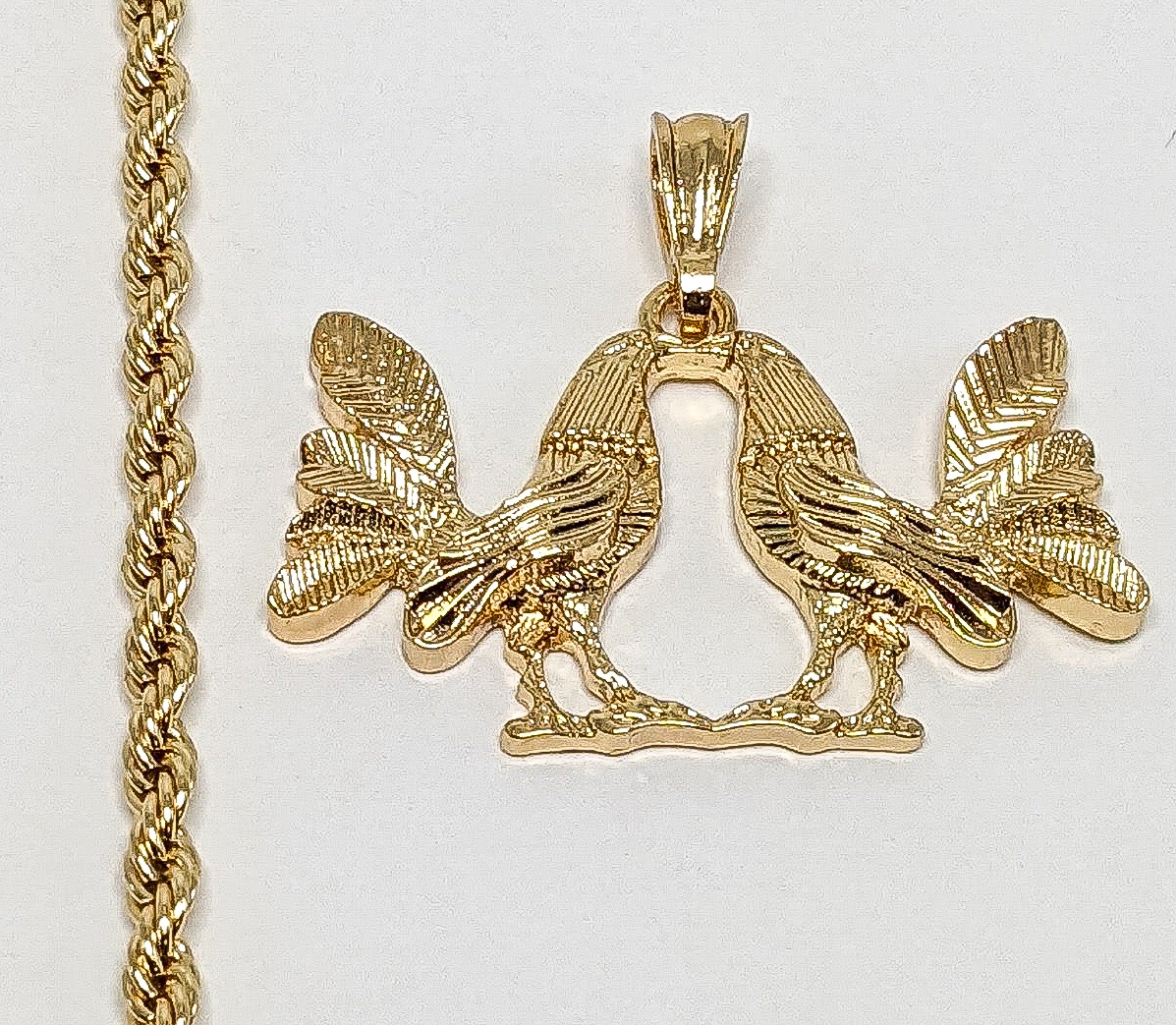 Gold Plated Rooster Chicken Pendant 4mm Necklace Chain Chinese Zodiac ...