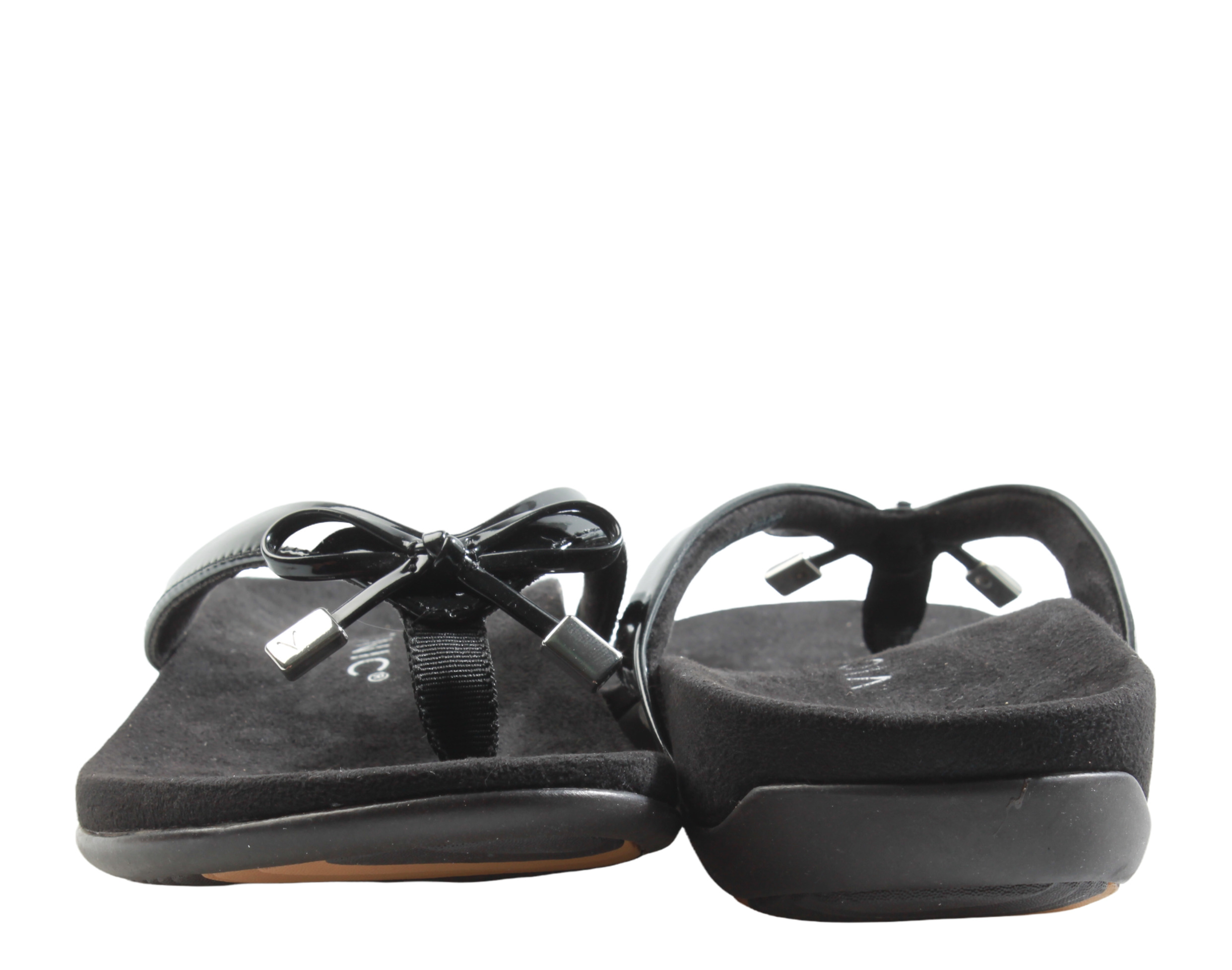 Vionic With Orthaheel Technology Bella 2 Black Thong Sandal Women Size ...