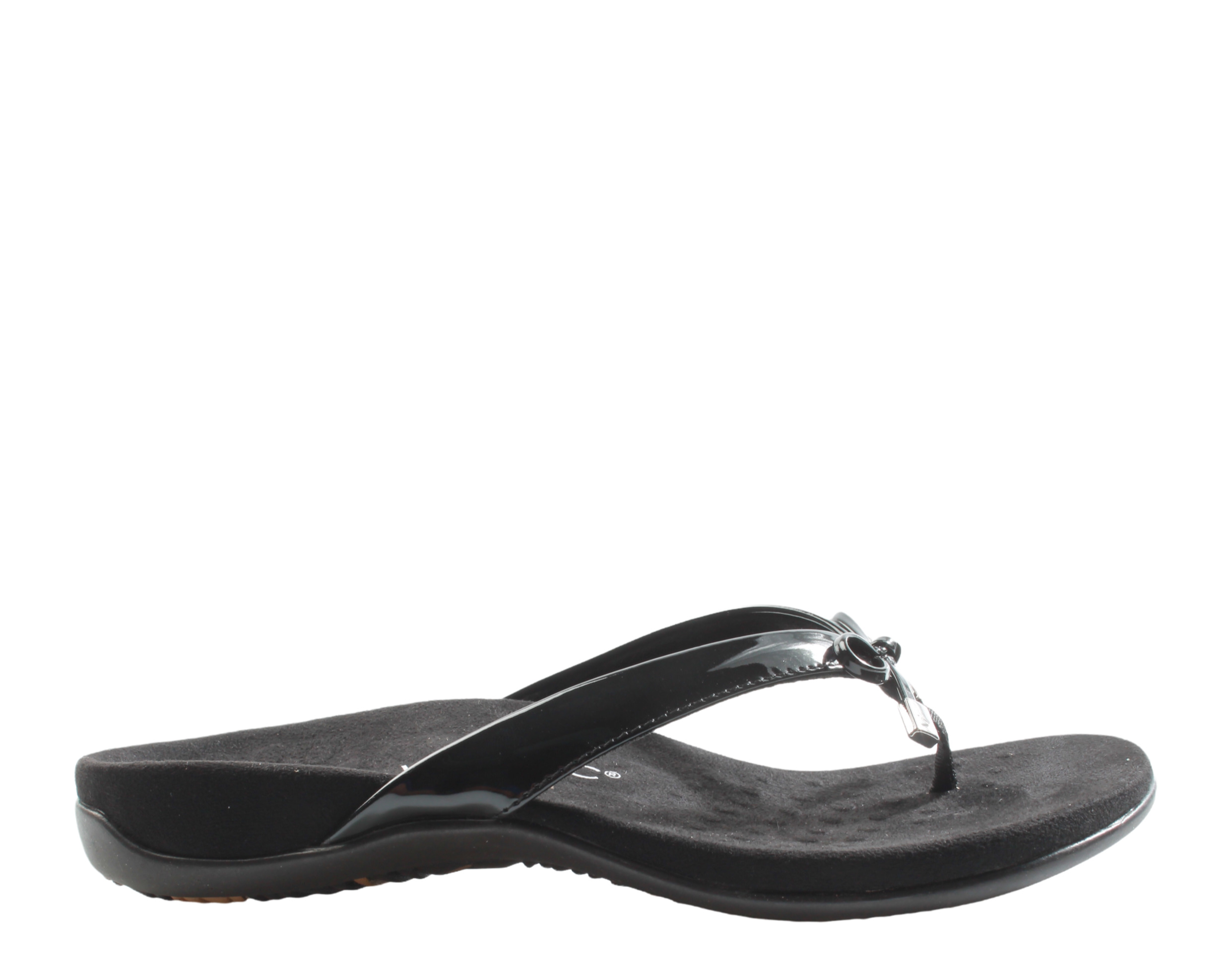 Vionic With Orthaheel Technology Bella 2 Black Thong Sandal Women Size ...