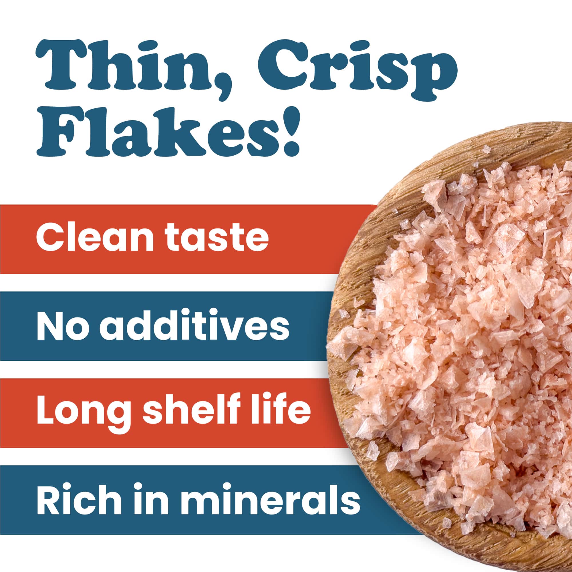 Himalayan Pink Salt Flakes – Flaky Salt Crystals, Pure, No Additives ...