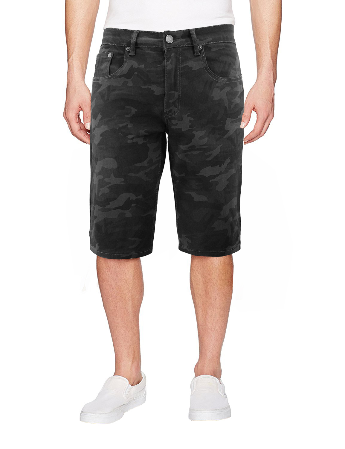 Men's Premium Stretch Cotton Blend Army Camouflage Casual Denim Jean ...