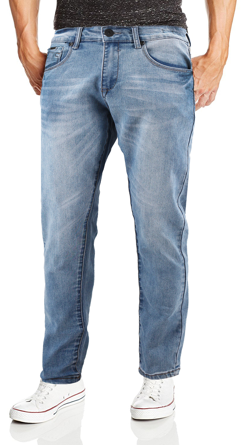 CS Men's Skinny Slim Fit Zip Fly Vintage Faded Wash Premium Denim Jeans ...