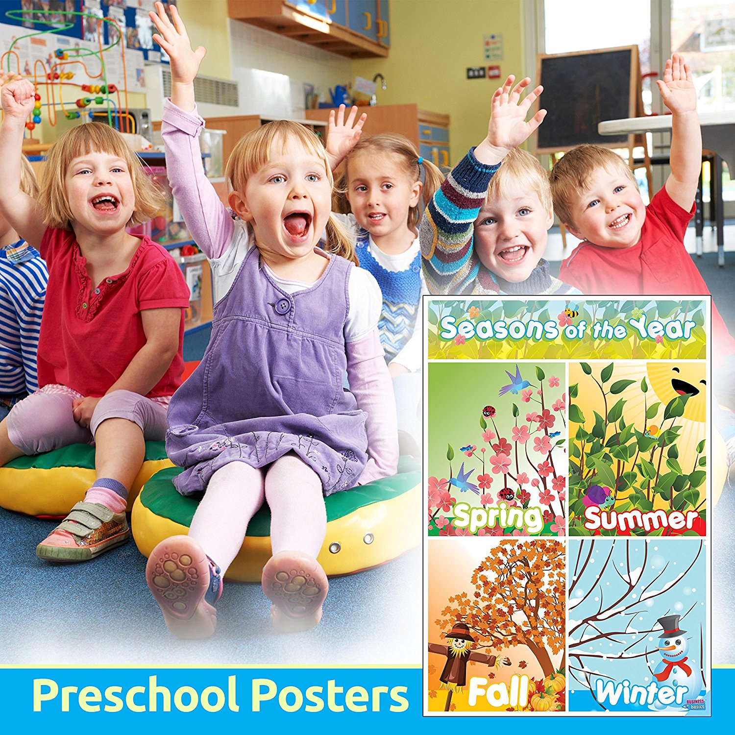 Educational Preschool Posters for Teaching Kids the Alphabet Letters ...
