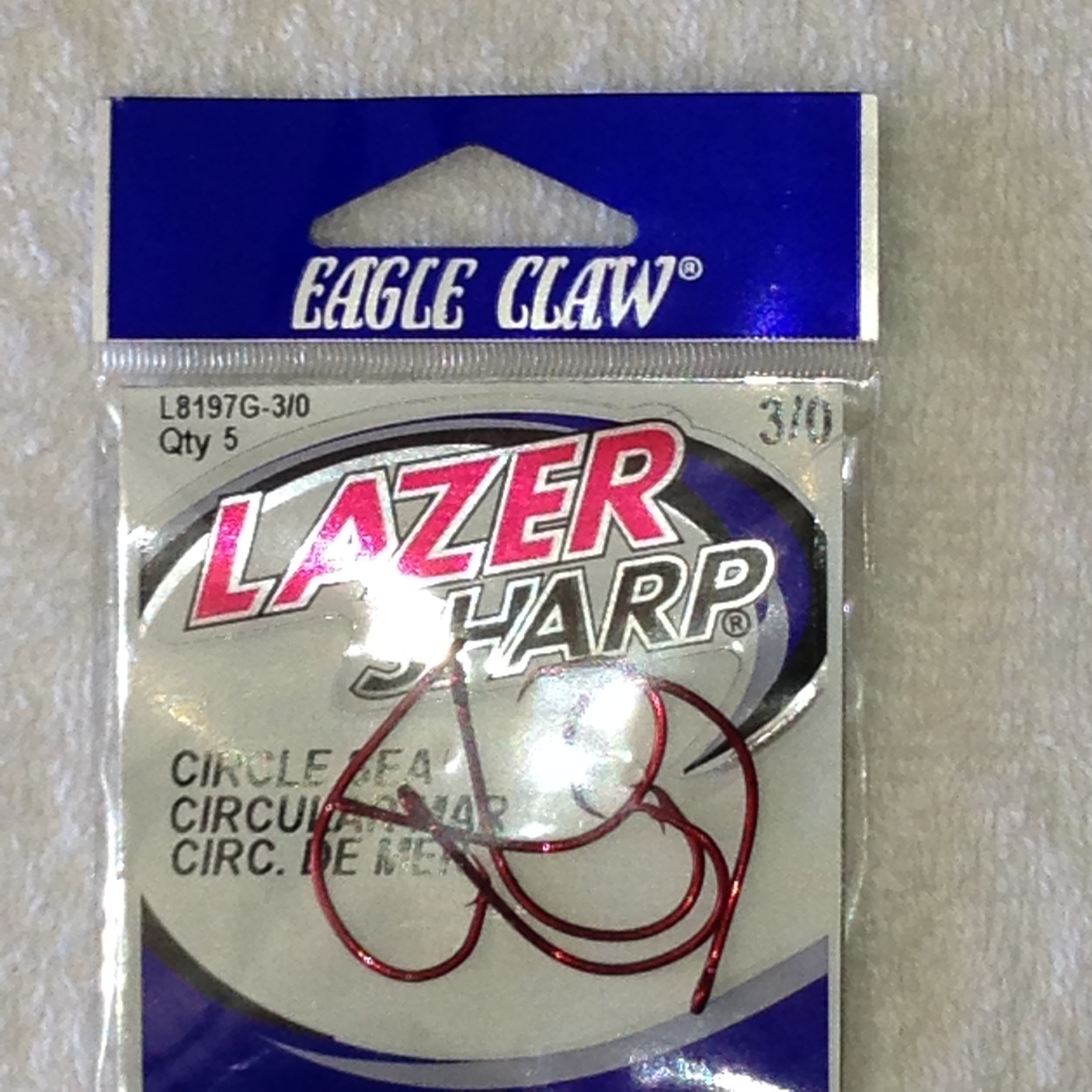 Circle Offset Hooks Reds- Lazer Sharp by Eagle Claw L8197G | eBay