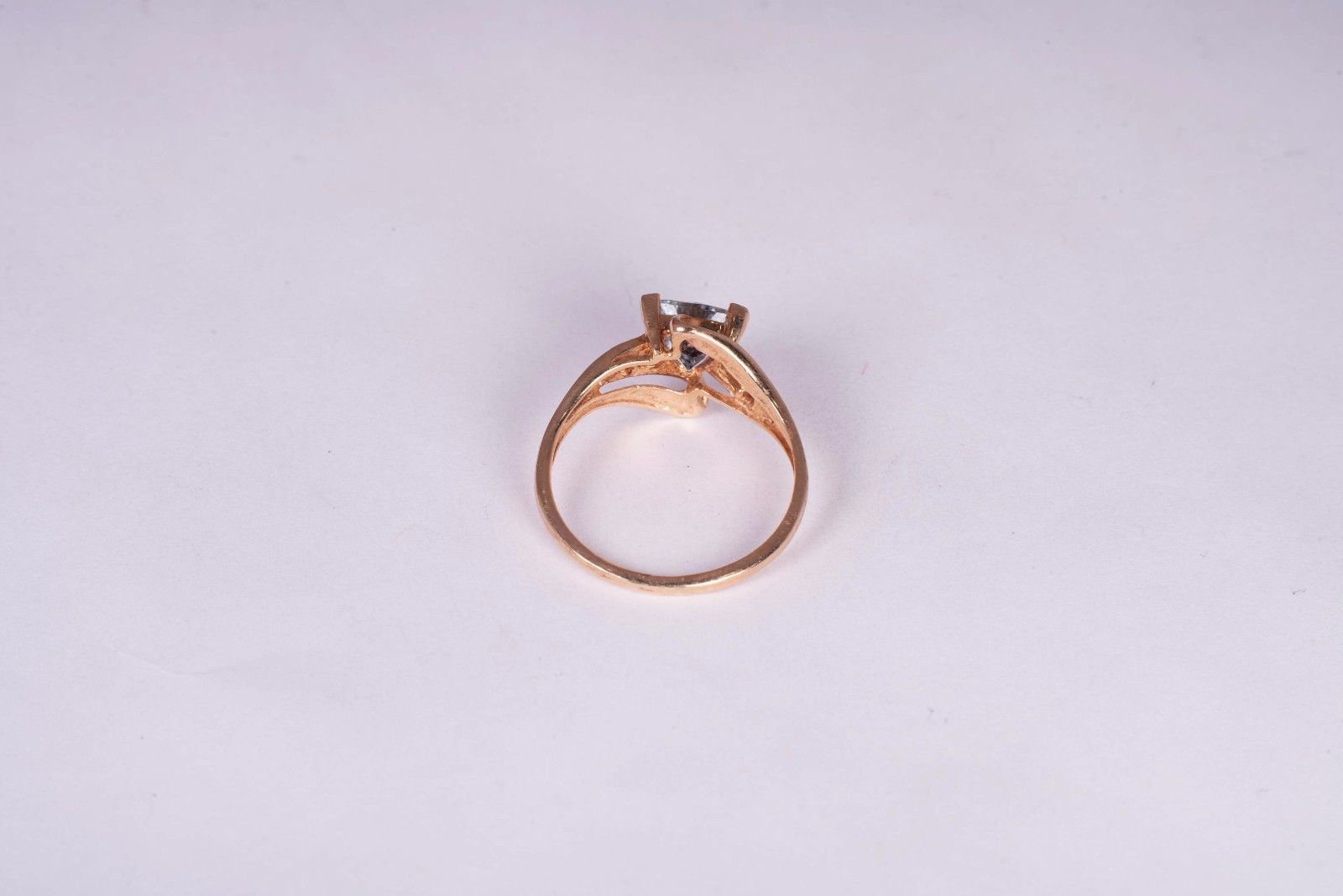 10K Yellow Gold Aquamarine and Diamond Chip Ring, size 8 | eBay