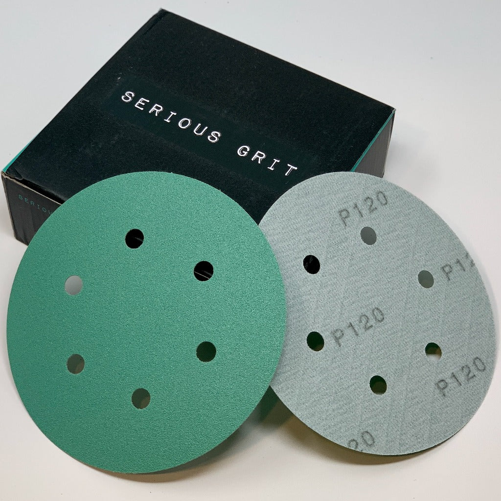 6-Inch 6-Hole Sanding Discs - Heavy-Duty Hook & Loop Film Discs | eBay