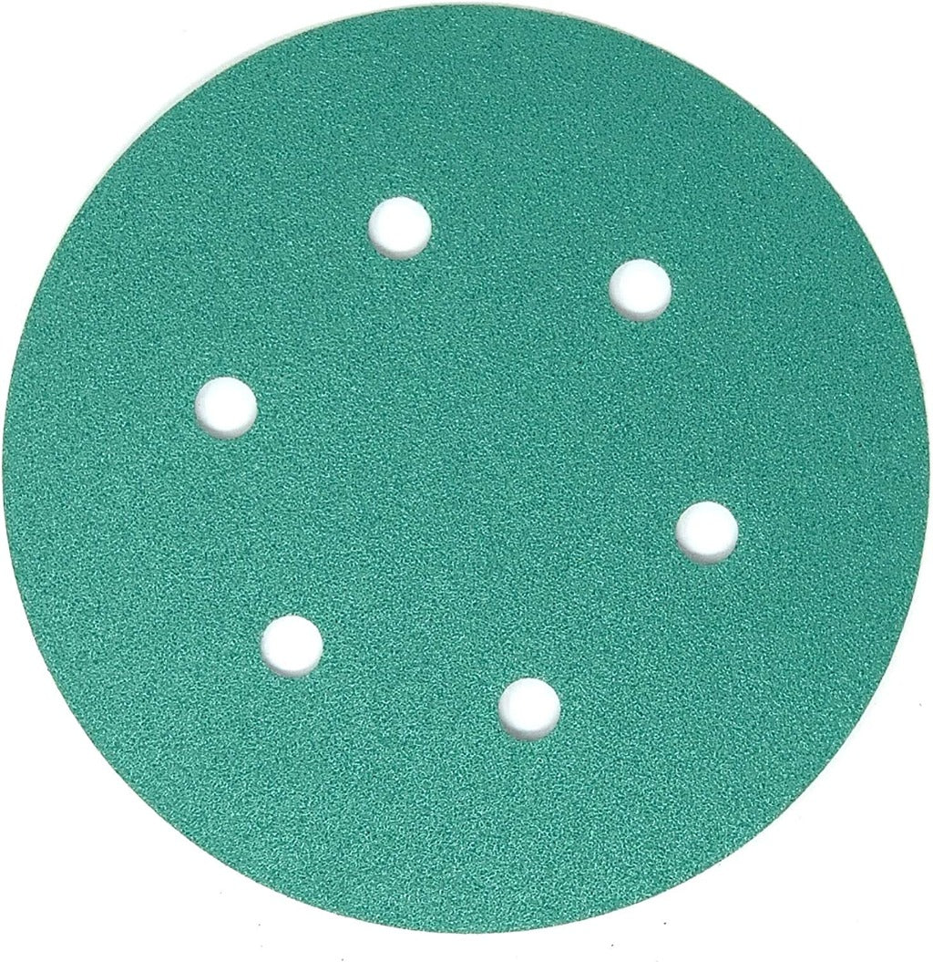 6-Inch 6-Hole Sanding Discs - Heavy-Duty Hook & Loop Film Discs | eBay