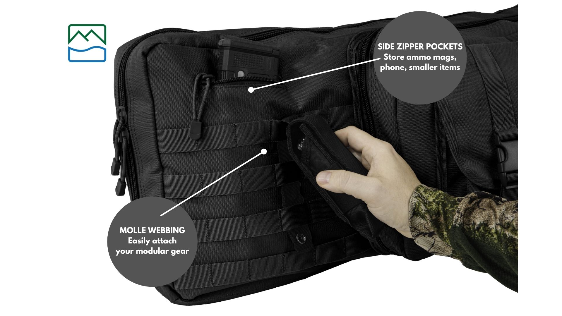 TLO Outdoors Tactical Double Rifle Gun Case - Soft Range Bag w ...