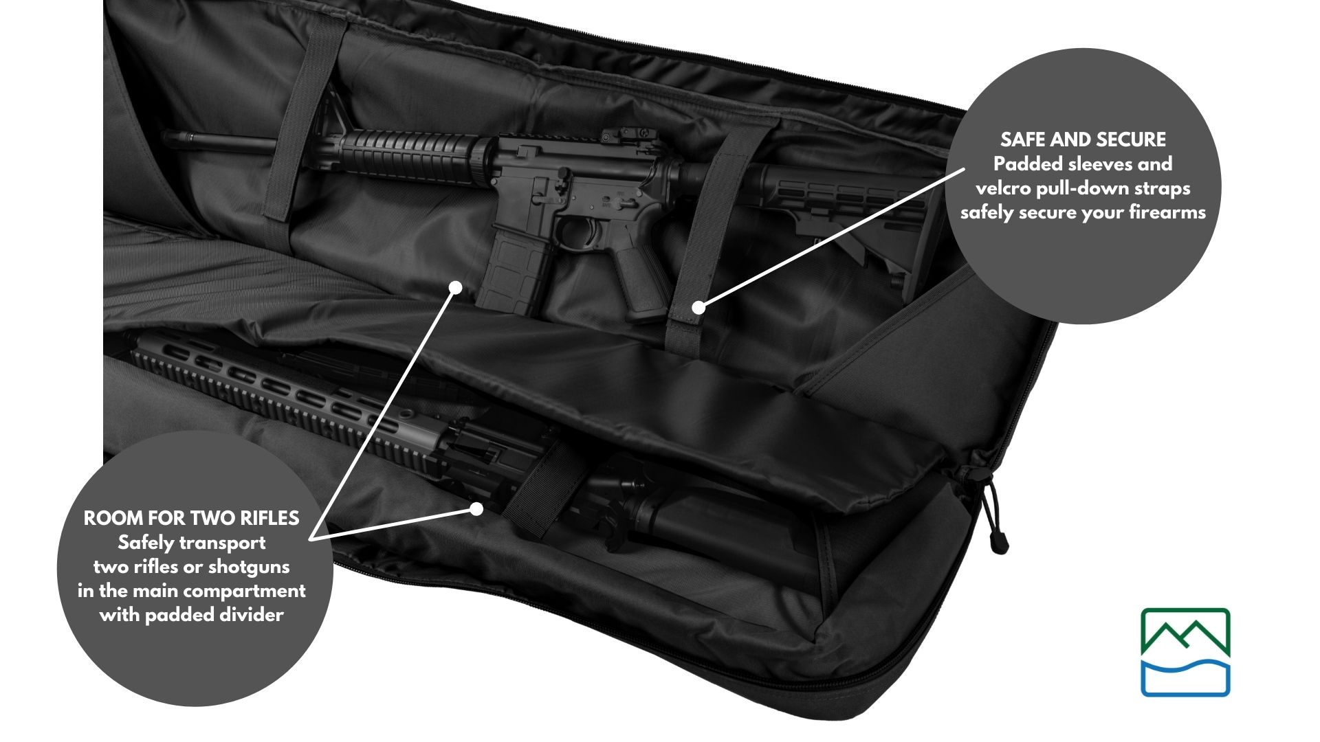 TLO Outdoors Tactical Double Rifle Gun Case - Soft Range Bag w ...
