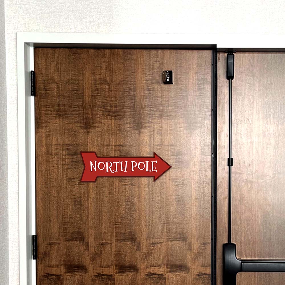 Arrow Shape Plus North Pole 12x4" Wall or Door Sign | Christmas | eBay