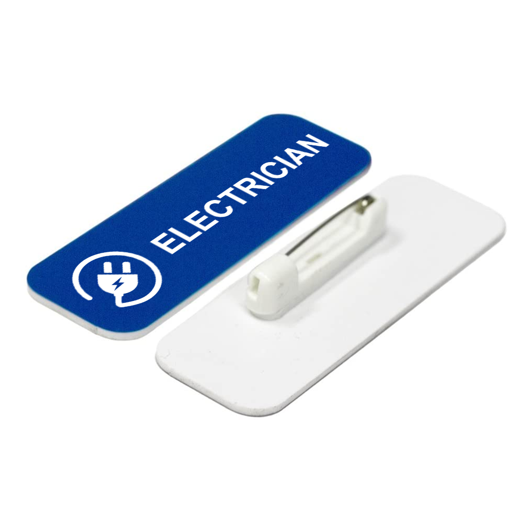 Electrician 1" x 3" Name Tag/Badge, (3 Pack) | eBay
