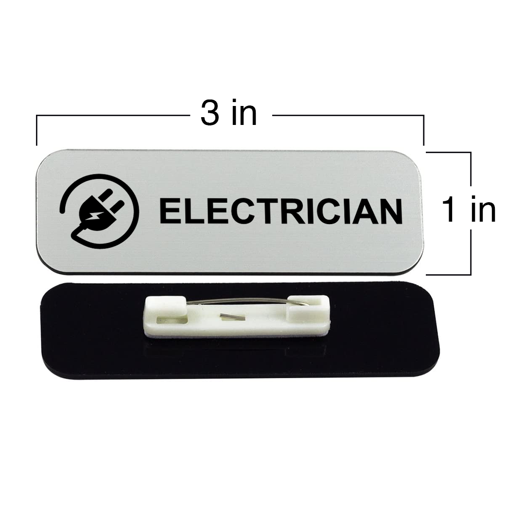 Electrician 1" x 3" Name Tag/Badge, (3 Pack) | eBay