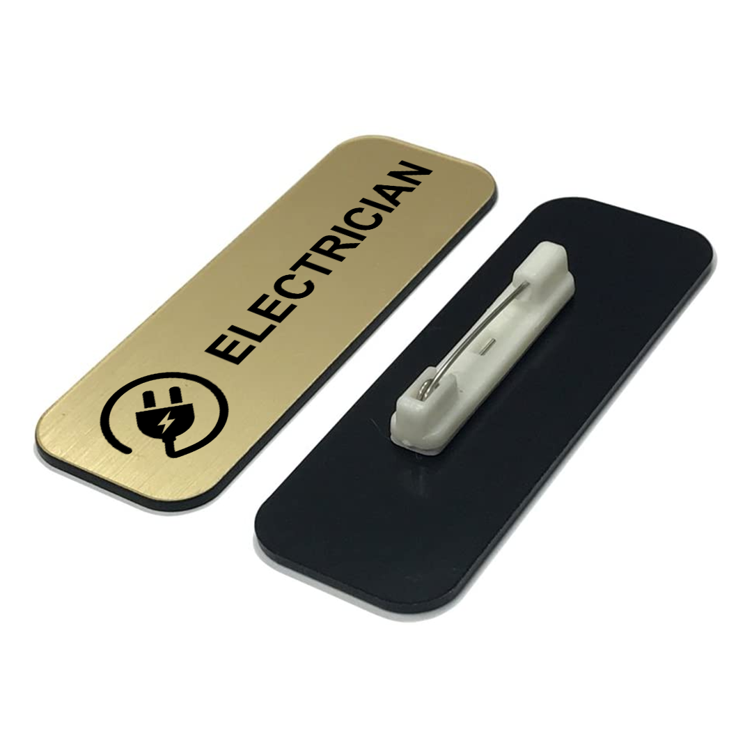 Electrician 1" x 3" Name Tag/Badge, (3 Pack) | eBay