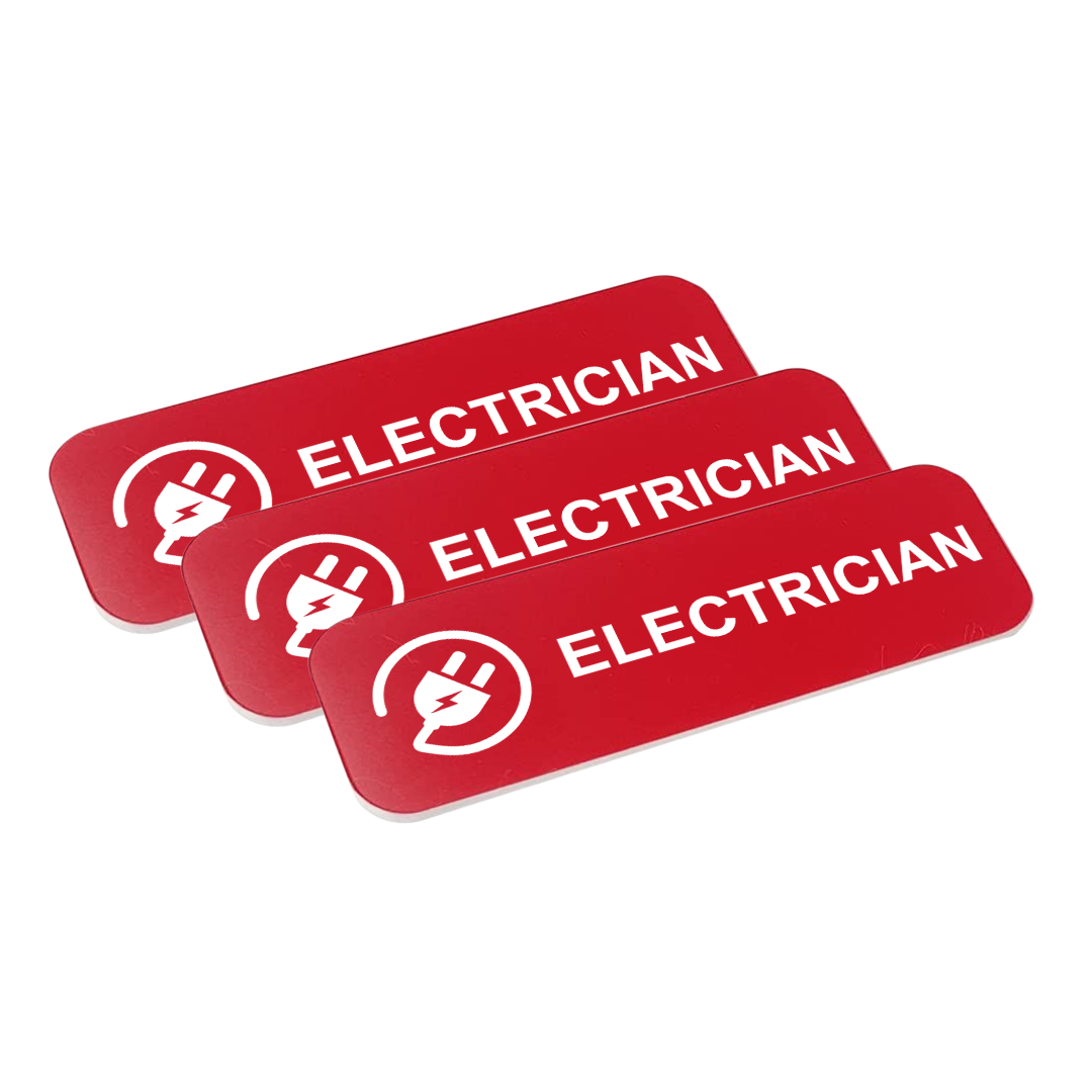 Electrician 1" x 3" Name Tag/Badge, (3 Pack) | eBay
