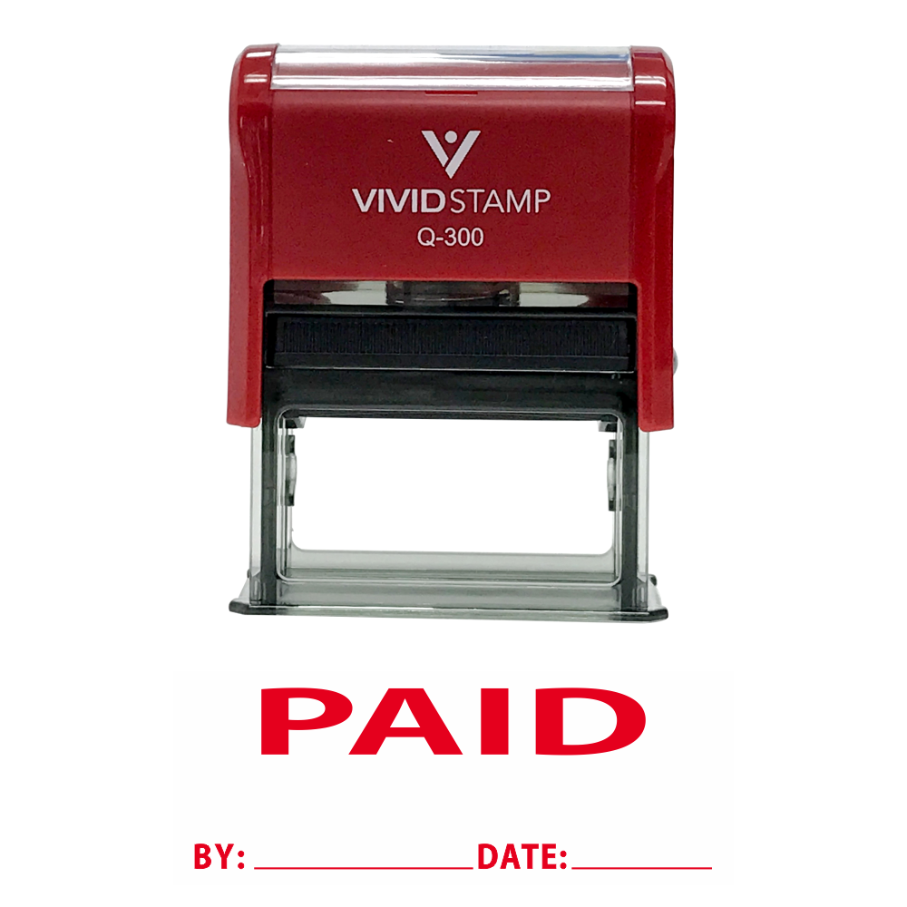Paid By Date Self Inking Rubber Stamp EBay