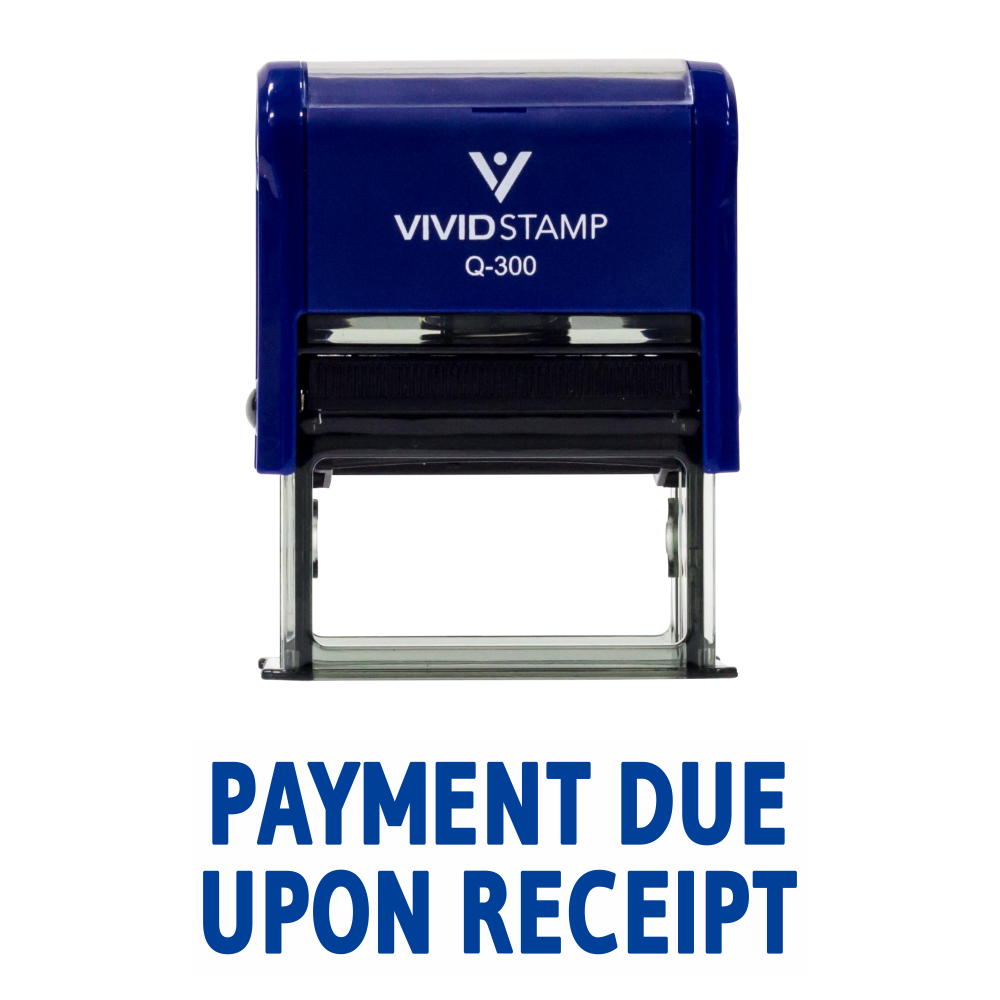 PAYMENT DUE UPON RECEIPT Self Inking Rubber Stamp | eBay