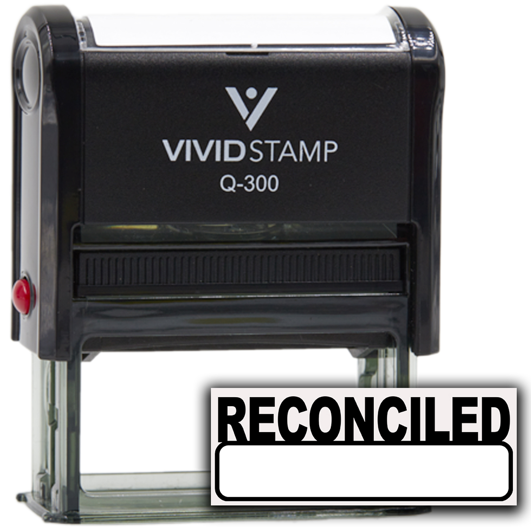 Basic Reconciled Self Inking Rubber Stamp | eBay