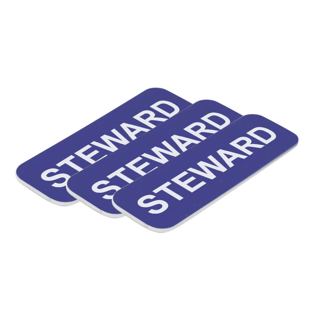 Steward 1 x 3" Name Tag, (3 Pack) | eBay