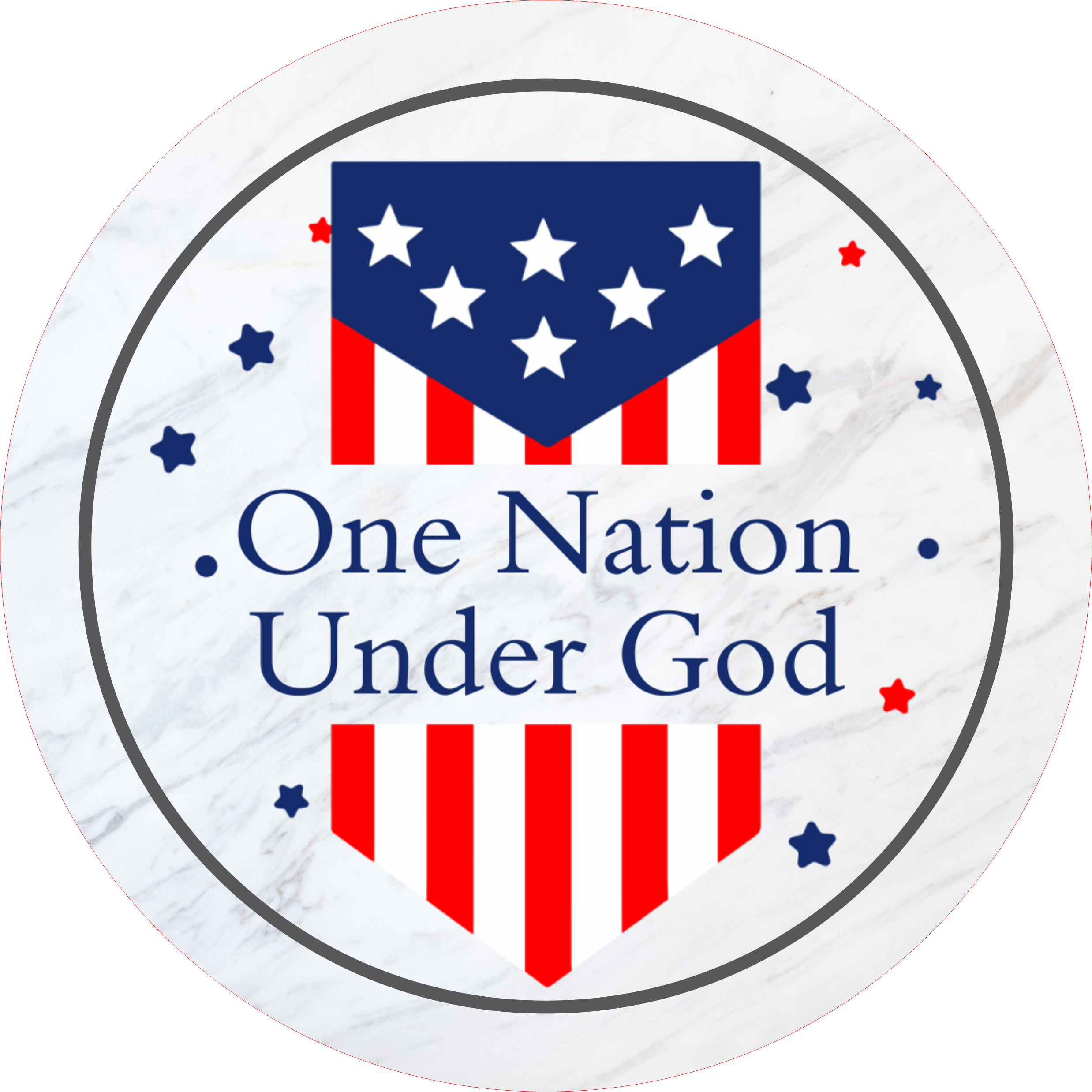 Circle Plus One Nation Under God Wall or Door Sign | American Pride ...
