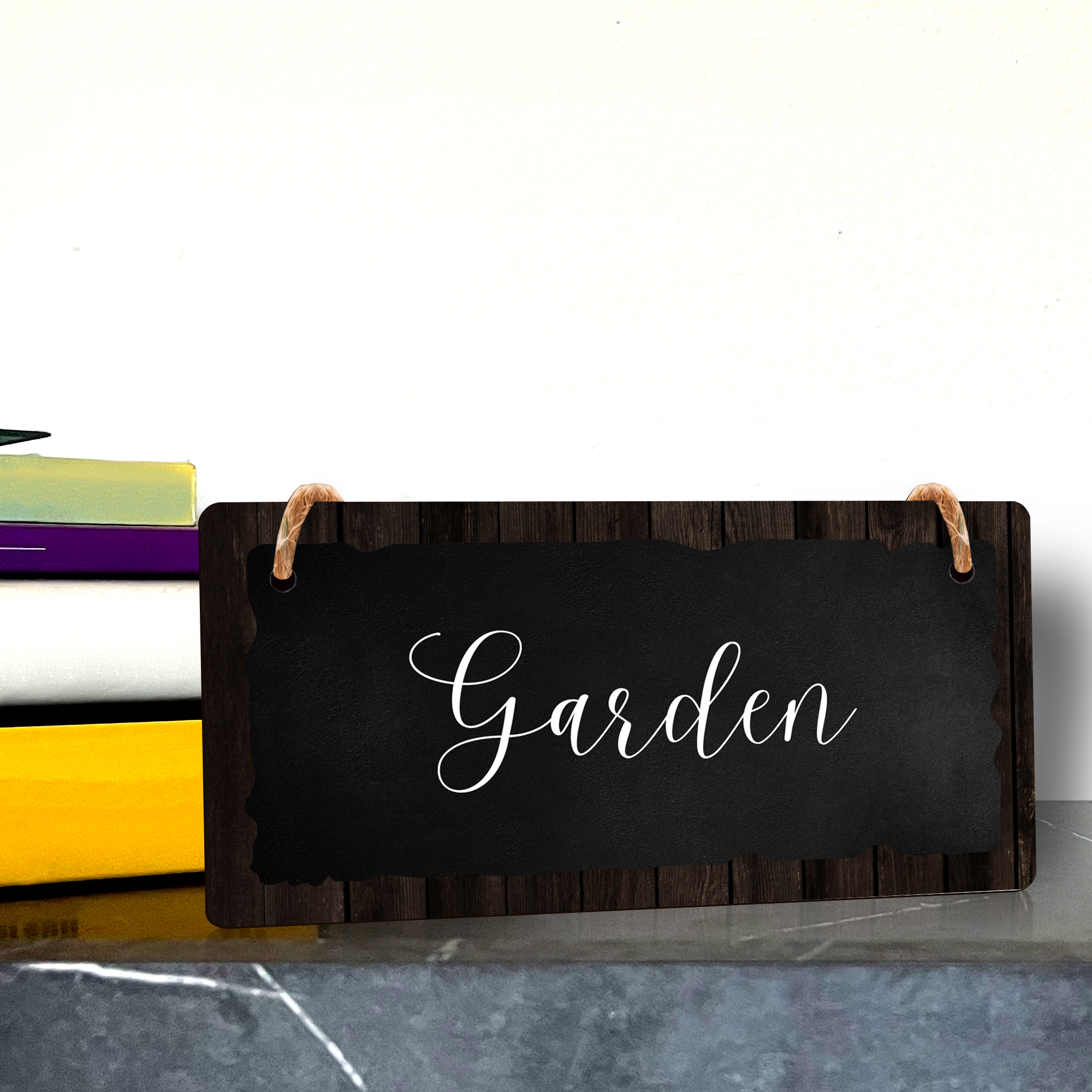 Garden 5x10 Hanging Plus Wall or Door Sign | Rustic Twine | eBay
