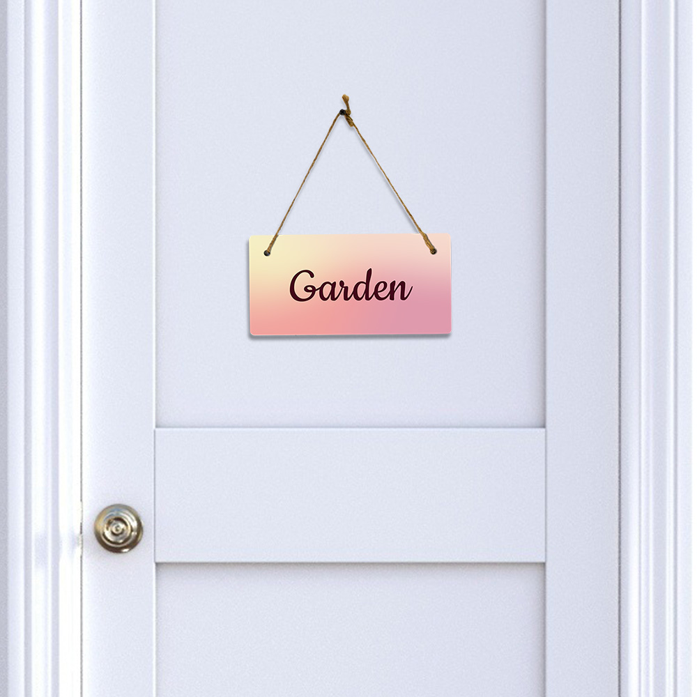 Garden 5x10 Hanging Plus Wall or Door Sign | Rustic Twine | eBay