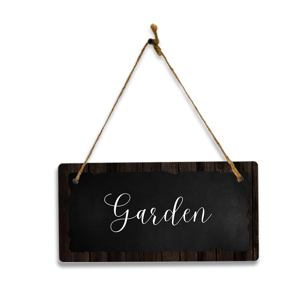Garden 5x10 Hanging Plus Wall or Door Sign | Rustic Twine | eBay